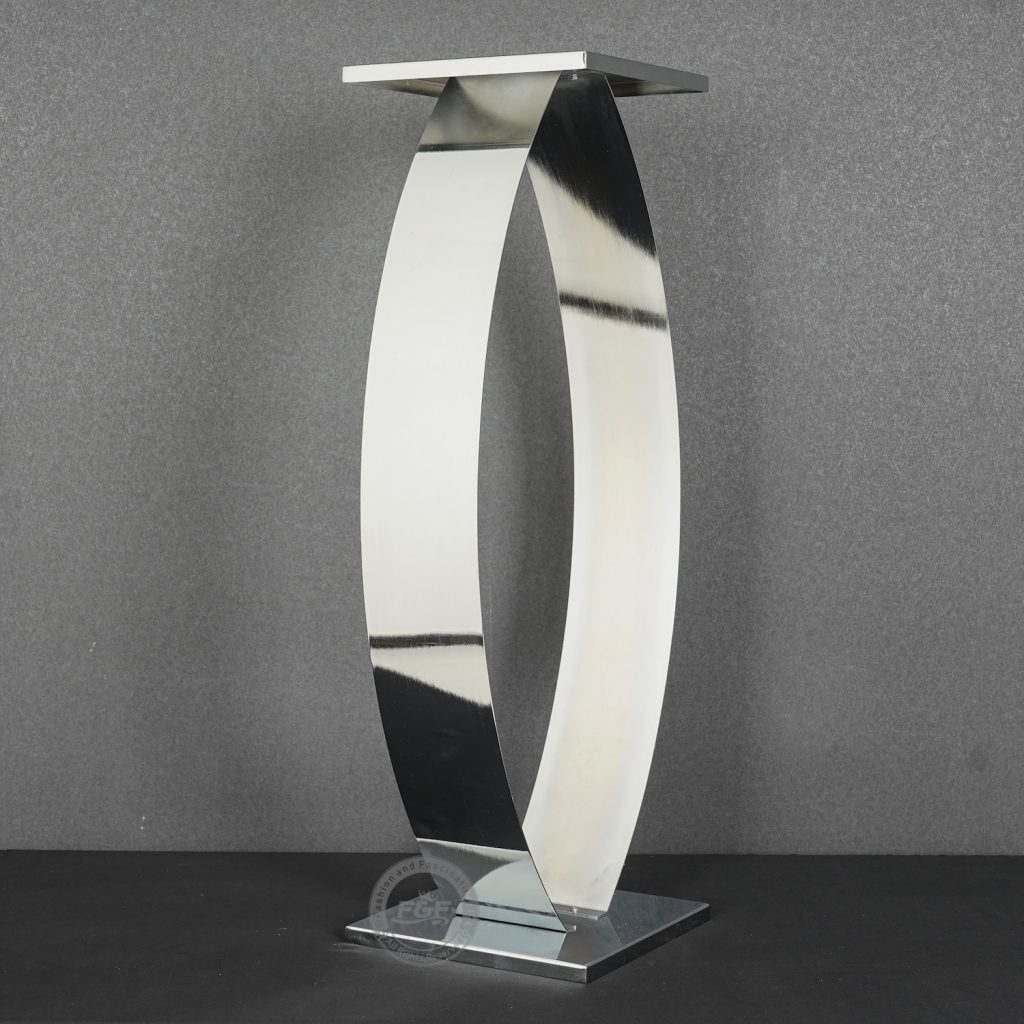 Curved Stainless Steel Centerpieces Stand